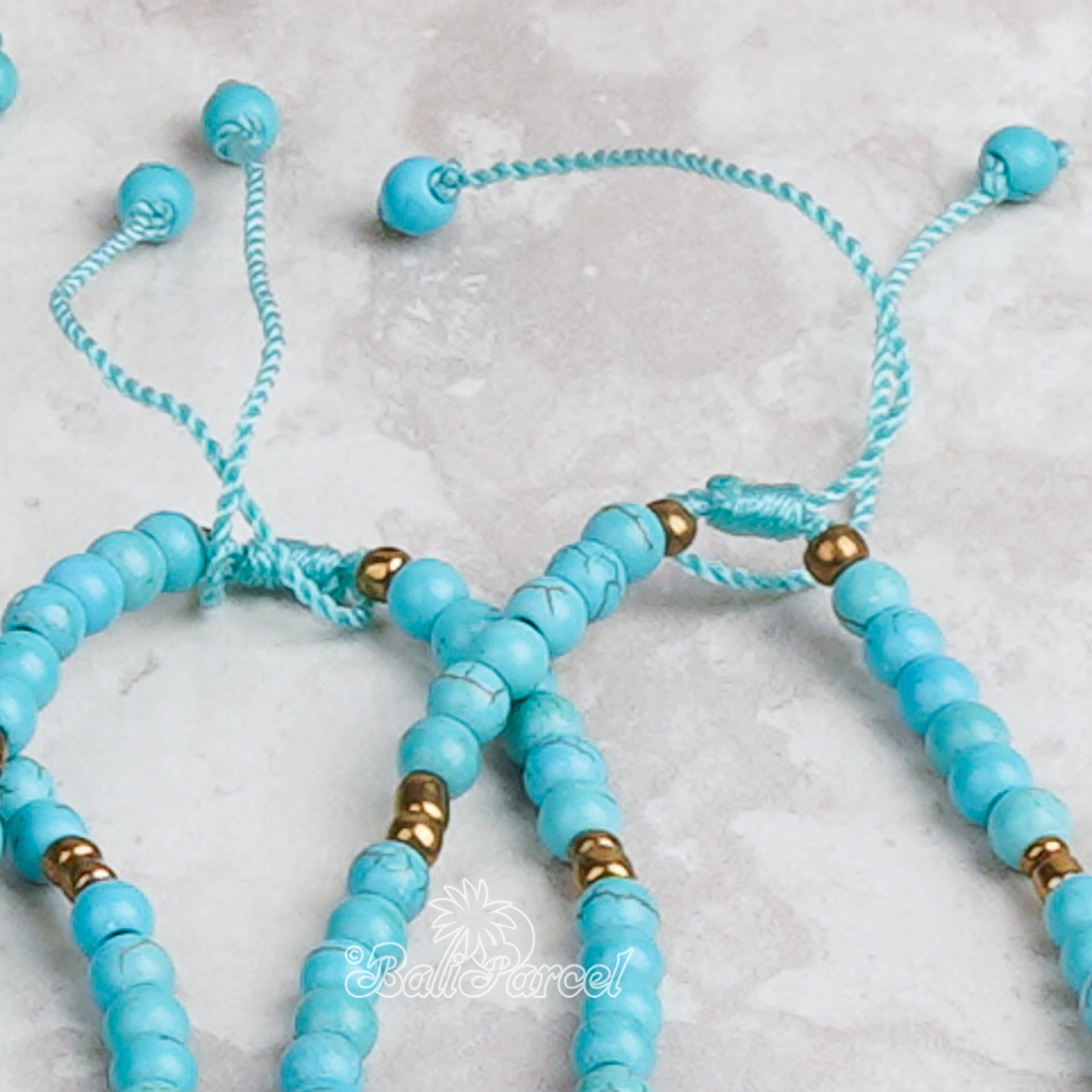 Handmade Bali Anklets, Turquoise stone anklet, stone anklet, Beaded ...