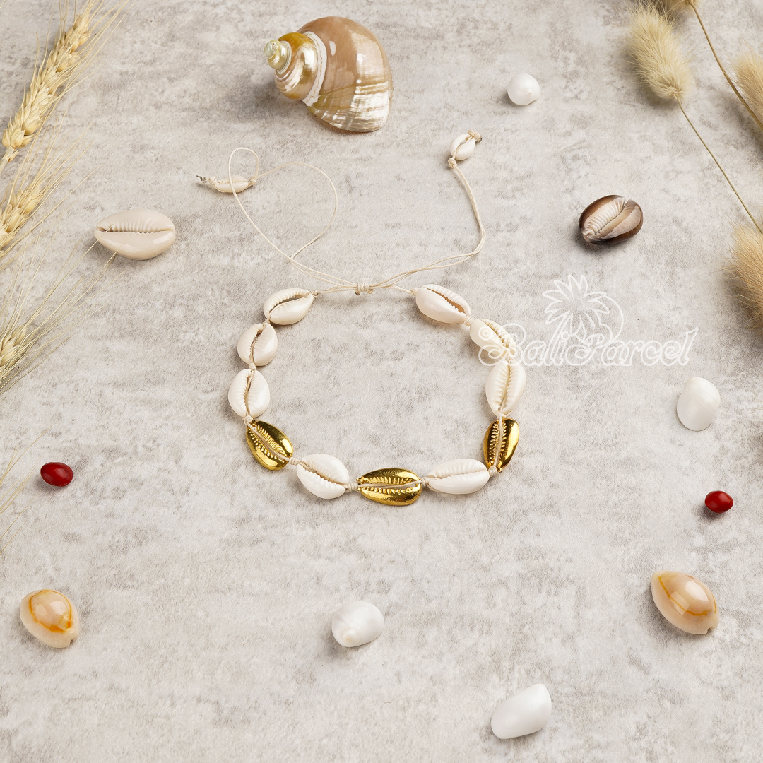 Handmade Bali Anklets, Cowrie shell anklet, Natural cowrie shell ...