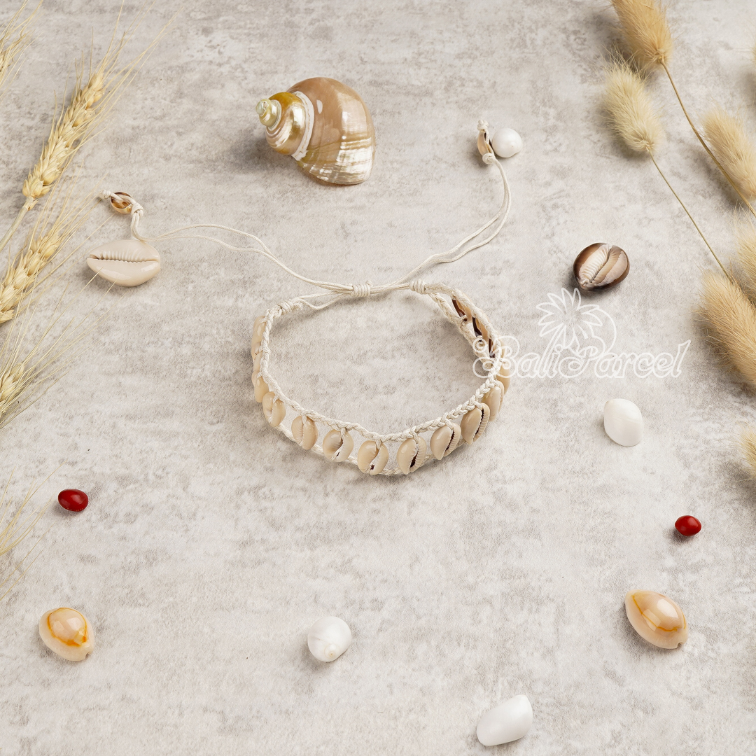 Handmade Bali Anklets, Cowrie shell anklet, Natural cowrie shell ...